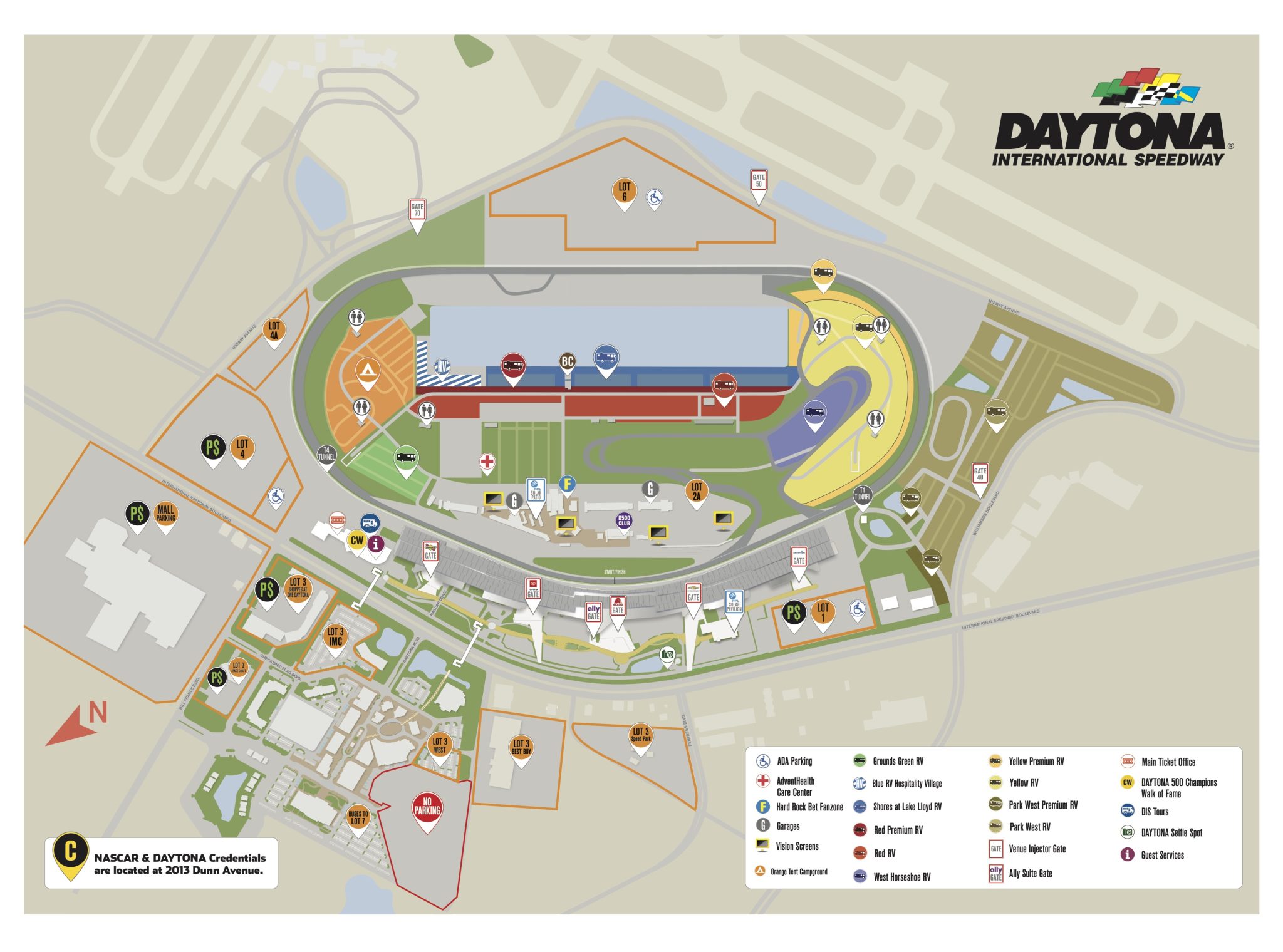 MAPS | DAYTONA INTERNATIONAL SPEEDWAY